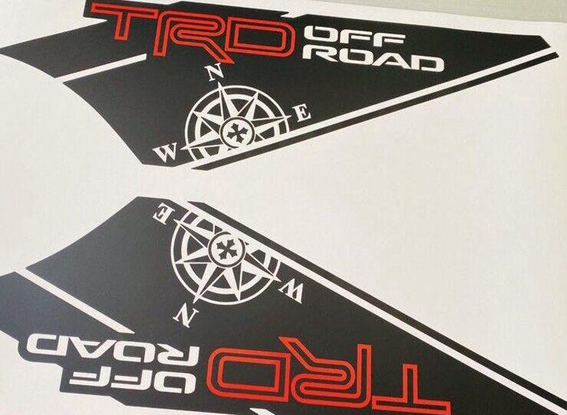 TRD off Road Compass Decals: Tacoma Truck Bedside Vinyl Sticker - Etsy