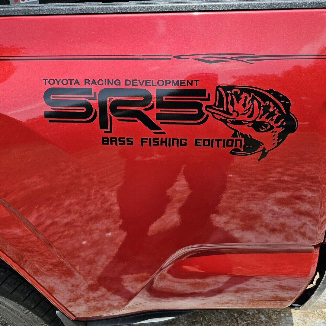 SR5 Bass Fishing Edition Decals: Toyota Truck Bedside Vinyl Stickers (2 ...