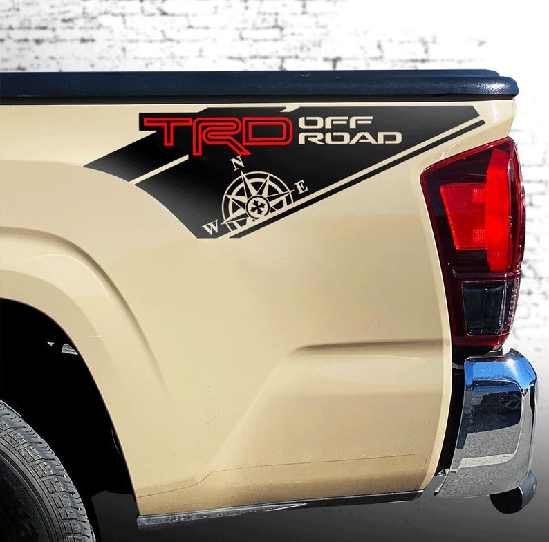 TRD off Road Compass Decals: Tacoma Truck Bedside Vinyl Sticker - Etsy