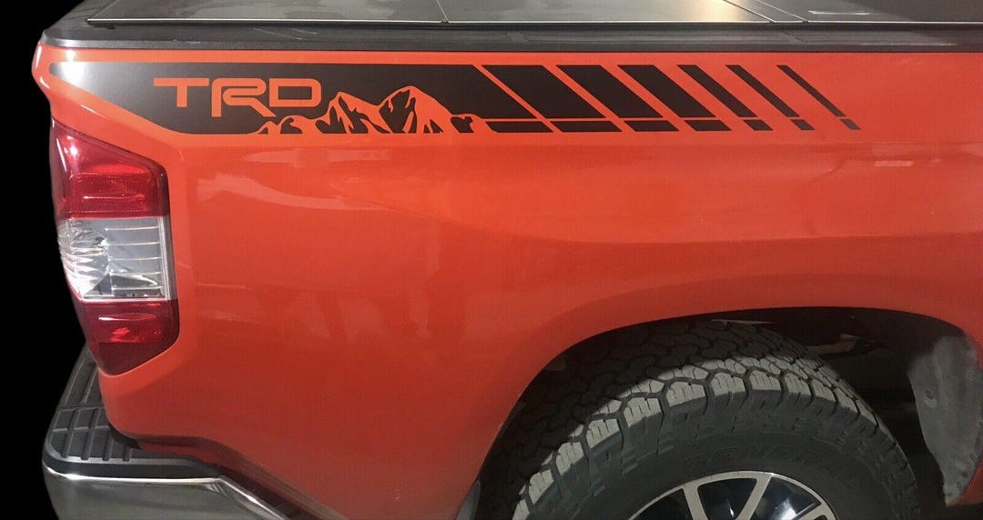 Tacoma Tundra Mountain Decals Truck Fit Toyota TRD Bedside Decal ...