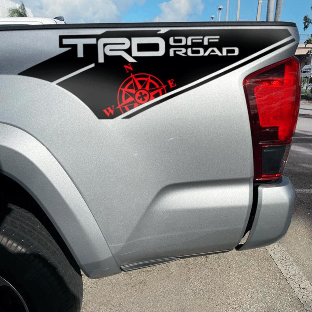 TRD off Road Compass Decals: Tacoma Truck Bedside Vinyl Sticker - Etsy