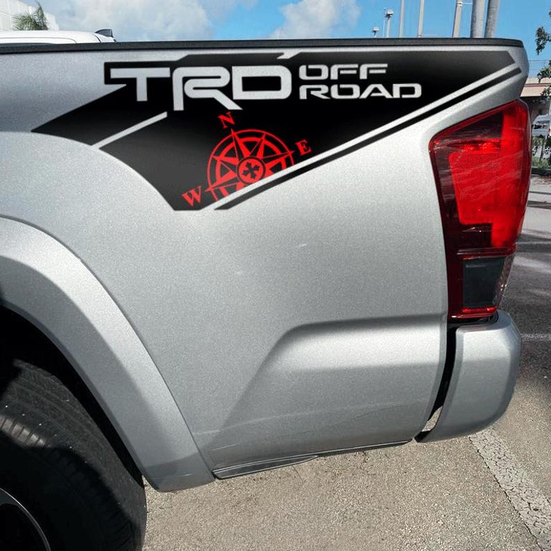 TRD off Road Compass Decals: Tacoma Truck Bedside Vinyl Sticker - Etsy