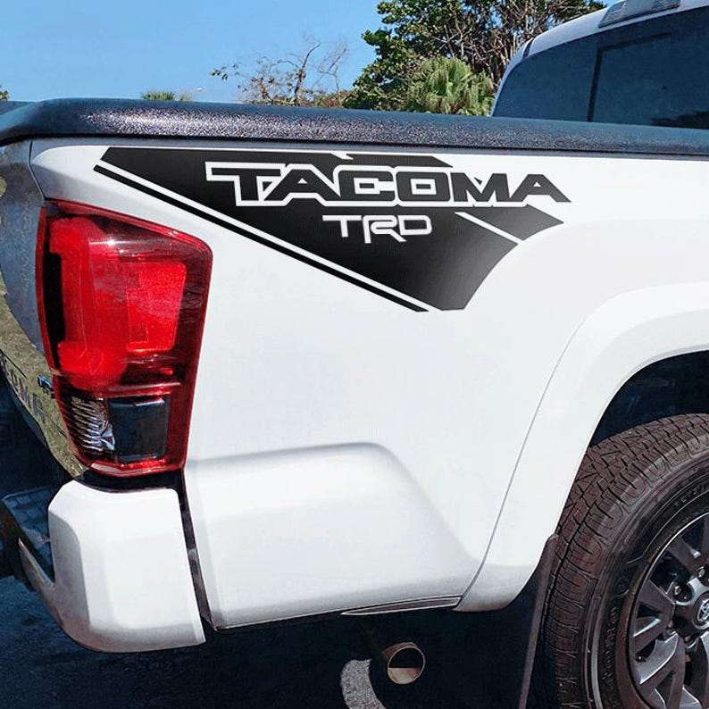 Tacoma TRD Decals Truck Fit Toyota Bedside Decal Sticker Vinyl 2pcs - Etsy