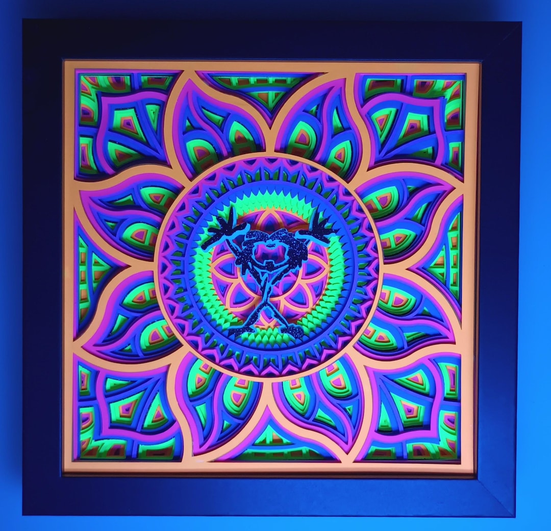 Pearl Jam / Fan Art / Multi-layer Mandala Black Light Reactive - Etsy
