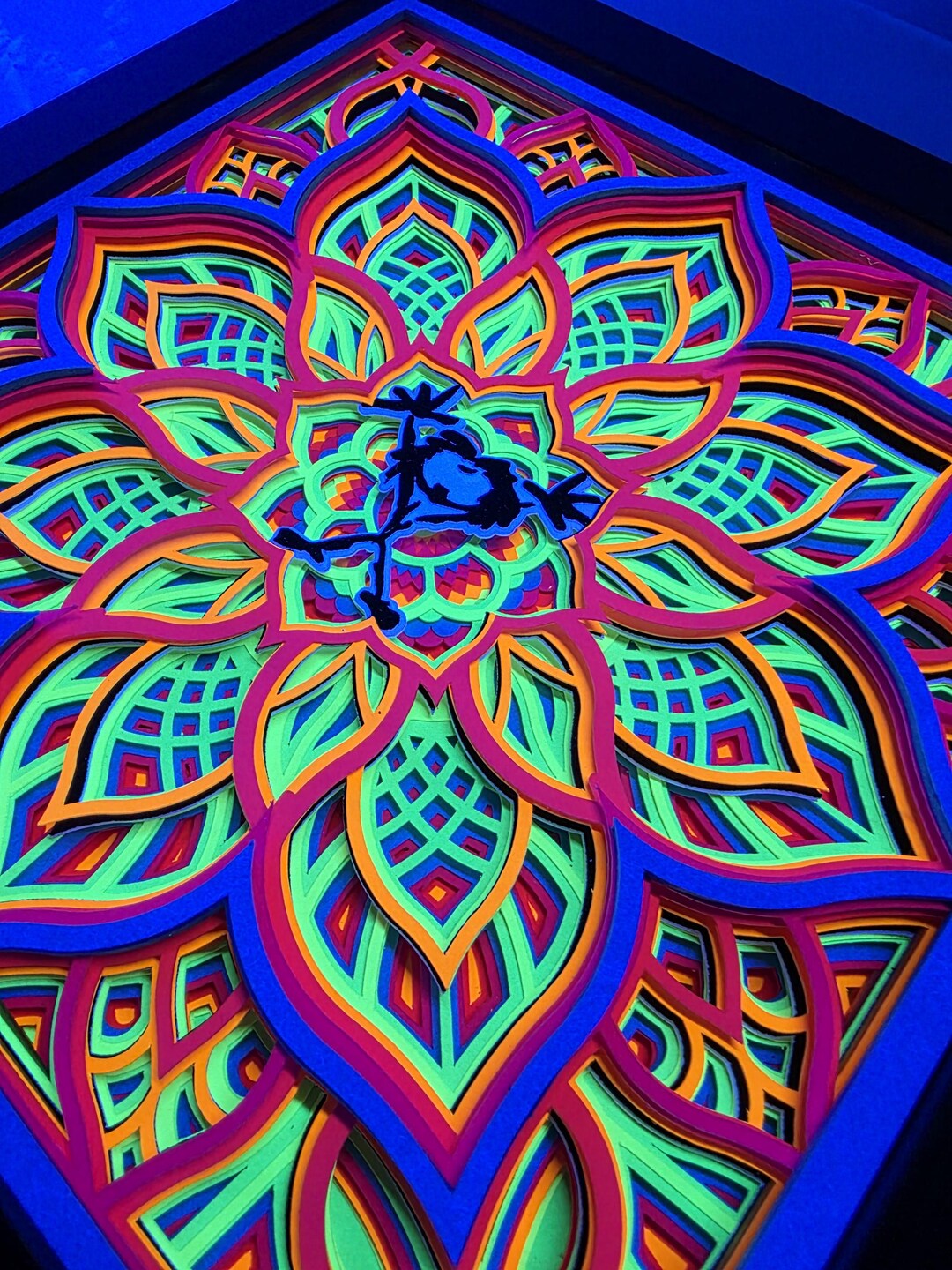 Pearl Jam / Fan Art / Multi-layer Mandala - Black Light Reactive - Etsy