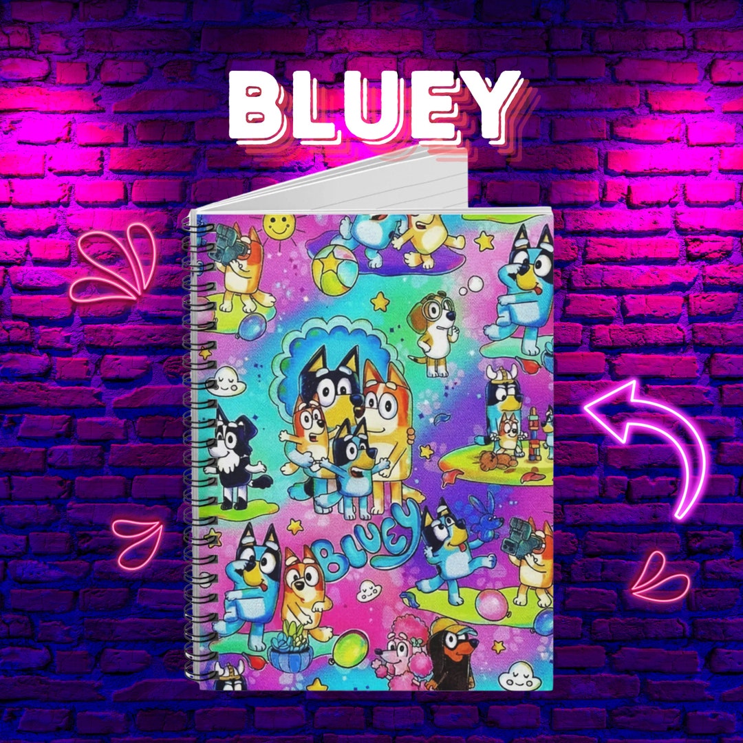 Bluey Spiral Notebook Ruled Line - Etsy