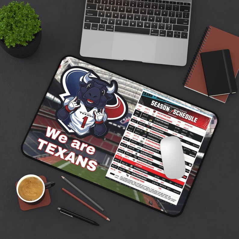 Houston Team Themed Schedule Desk Mat - Etsy