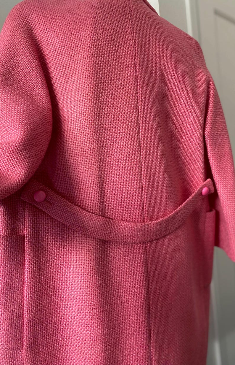 Vintage Preppy Pink Ladies Full Length Spring/light Winter Over Coat - Etsy