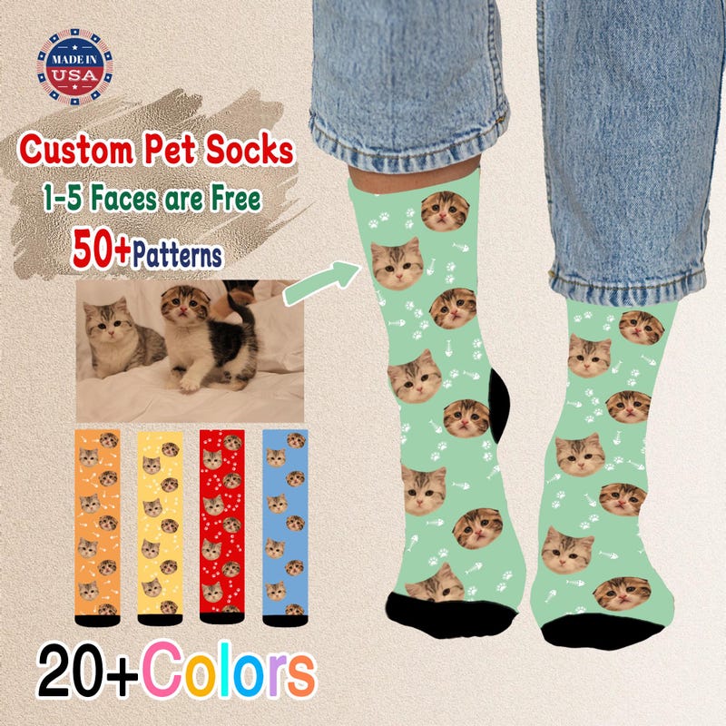 Your Pet on Socks - Etsy