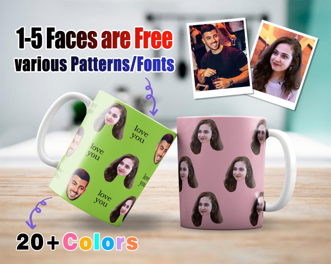 Custom Face Mug, Personalized Mug, Custom Mug, Custom Photo Mug, Coffee ...