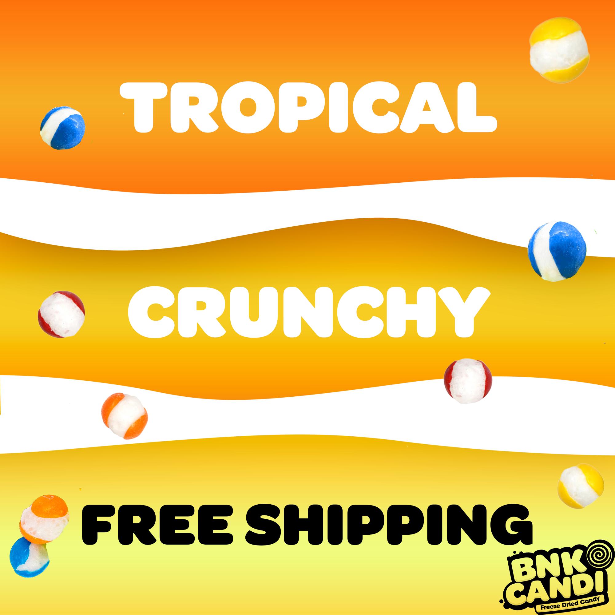 Freeze Dried Candy - Tropical Krunch - 5 Oz Resealable Bag (3 Varieties ...