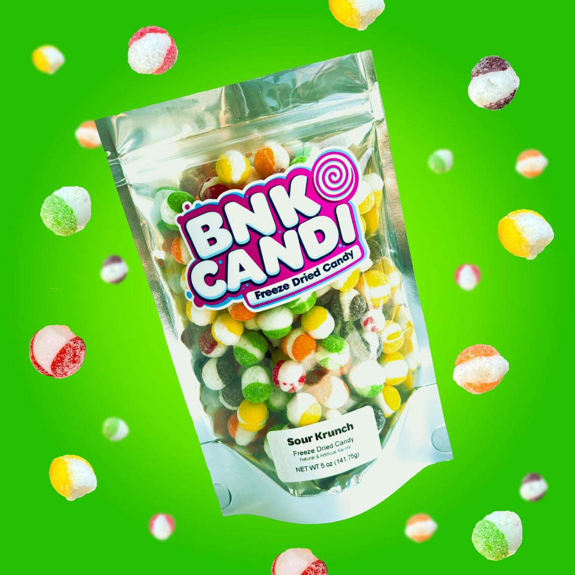 Freeze Dried Candy - Sour Krunch - 5 Oz Resealable Bag (3 Varieties ...