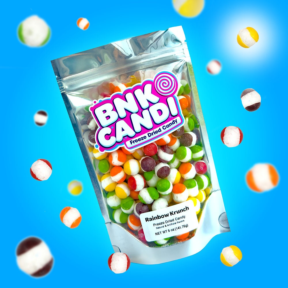 Freeze Dried Candy Original Rainbow Krunch 5 Oz Resealable Bag 3 ...