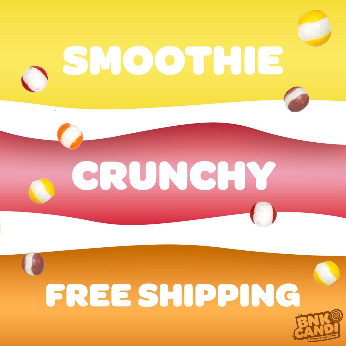 Freeze Dried Candy Smoothie Krunch 5 Oz Resealable Bag 3 Varieties ...