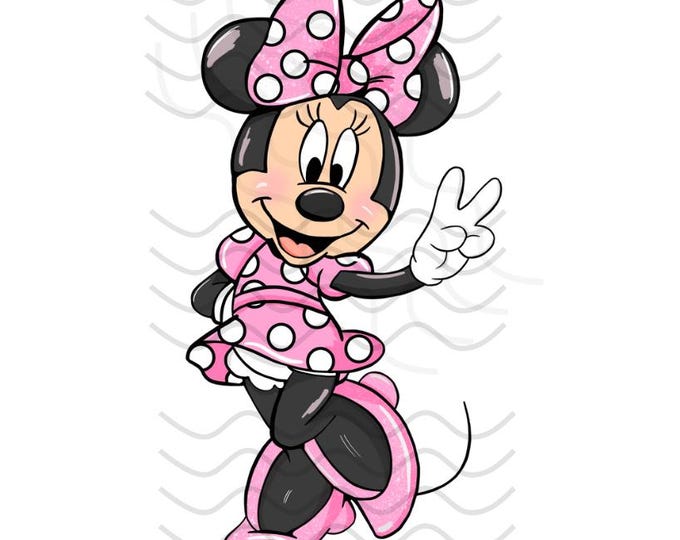 Minnie Mouse Second Birthday Peace Sign Clipart - Etsy Canada