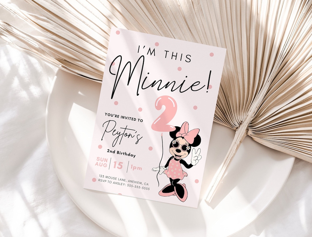I'm This Minnie Birthday Invitation, Second Birthday Invite, Editable ...