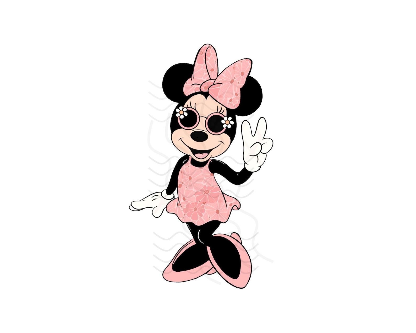 Minnie Mouse Second Birthday Peace Sign Clipart - Etsy