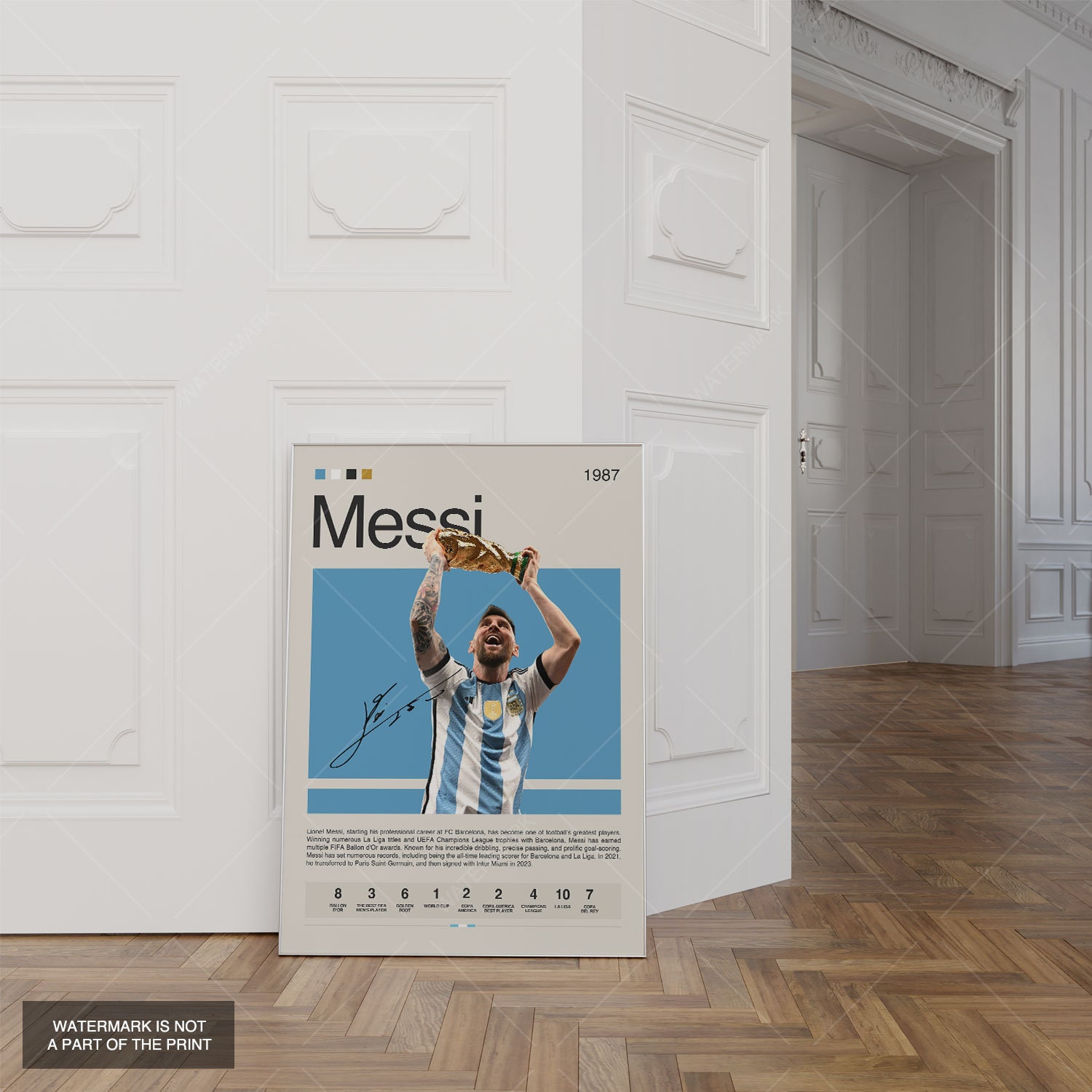 Lionel Messi Poster, Argentina Soccer Print, Soccer Gifts, Sports ...