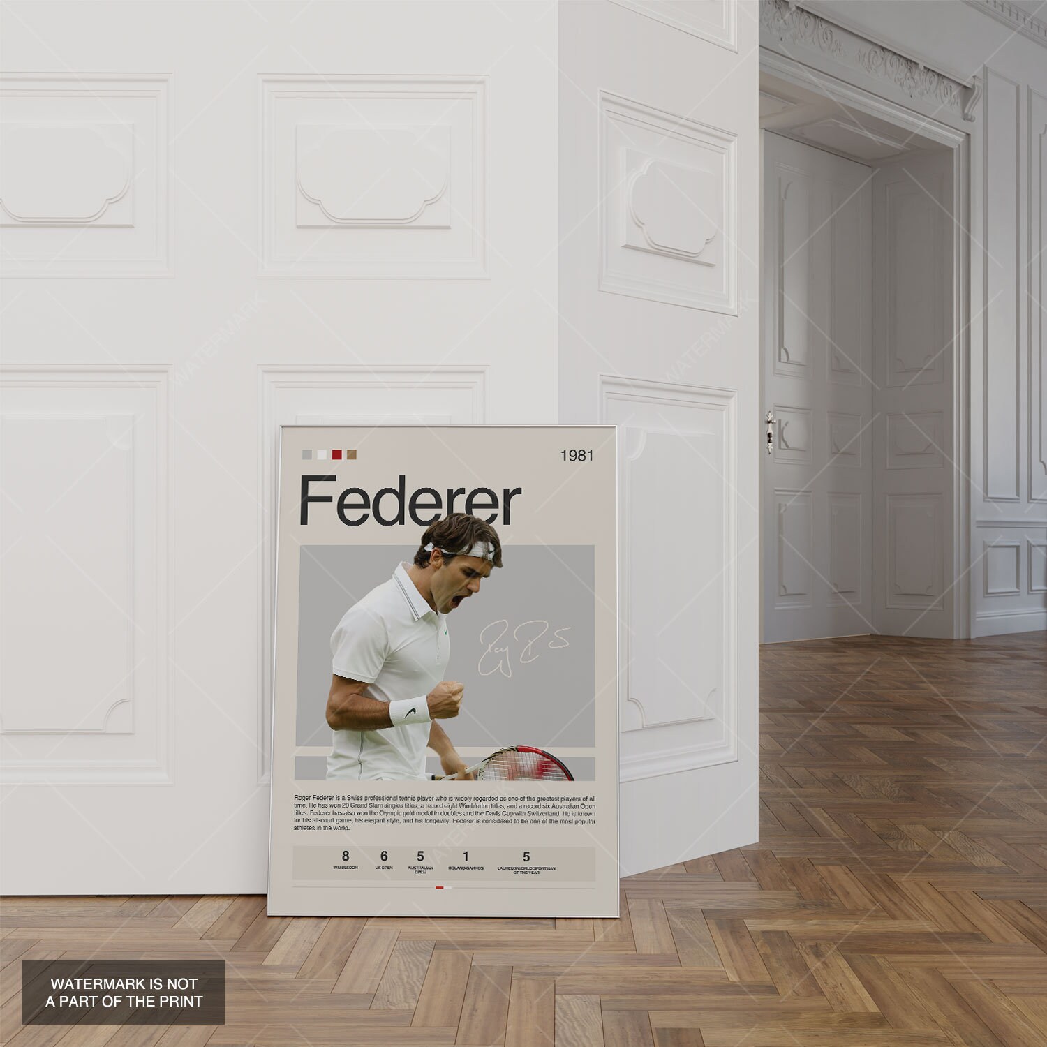 Roger Federer Poster, Tennis Poster, Motivational Poster, Sports Poster ...