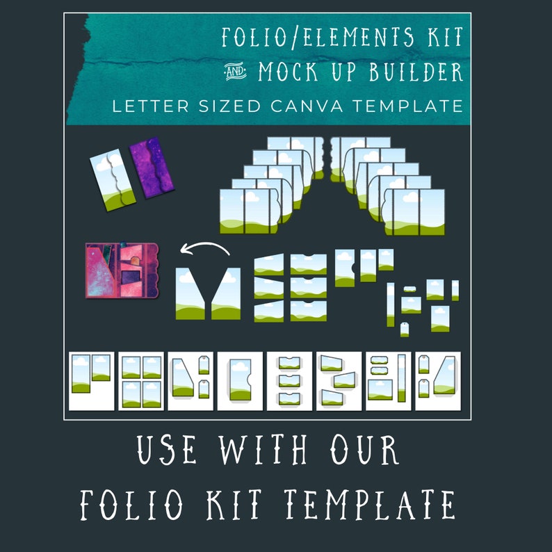 ADD ON Junk Journal Folio Folder Mock up Creator Template | Mock up ...