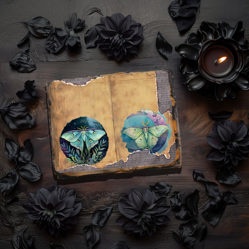 Junk Journal Pages Mock up - Open Tattered & Torn Art Diary. Altered ...