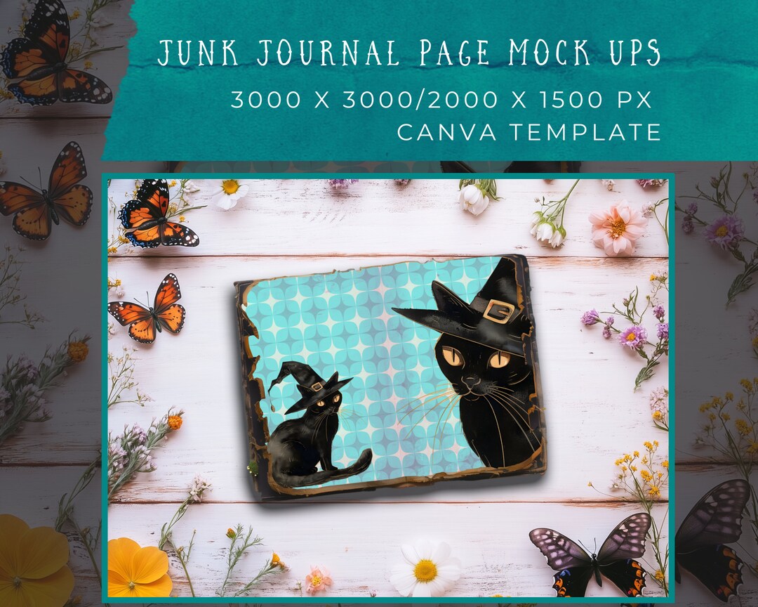 Junk Journal Pages Mock up Open Tattered & Torn Art Diary. Altered Book, Vintage Ephemera and ...