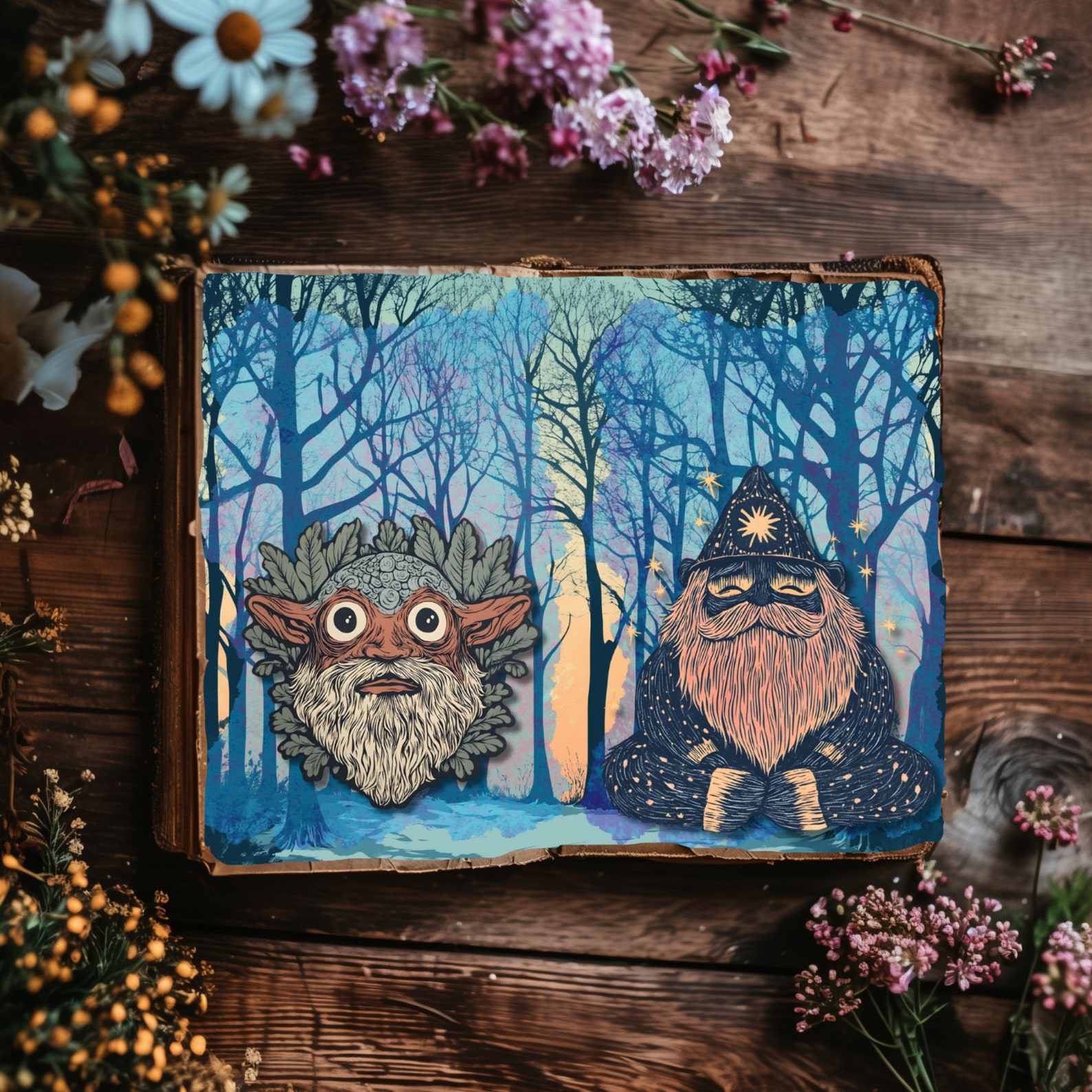 Scandi Gonk Six 8.5x11 Junk Journal Pages | Double Sheets | Vintage ...