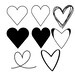 Digital Download, Heart Outline, Heart Sag, Heart Png - Etsy