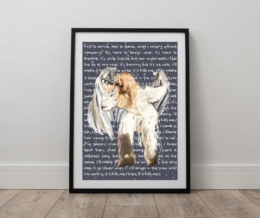 Renee Rapp Over Snow Angel Lyrics Print - Etsy