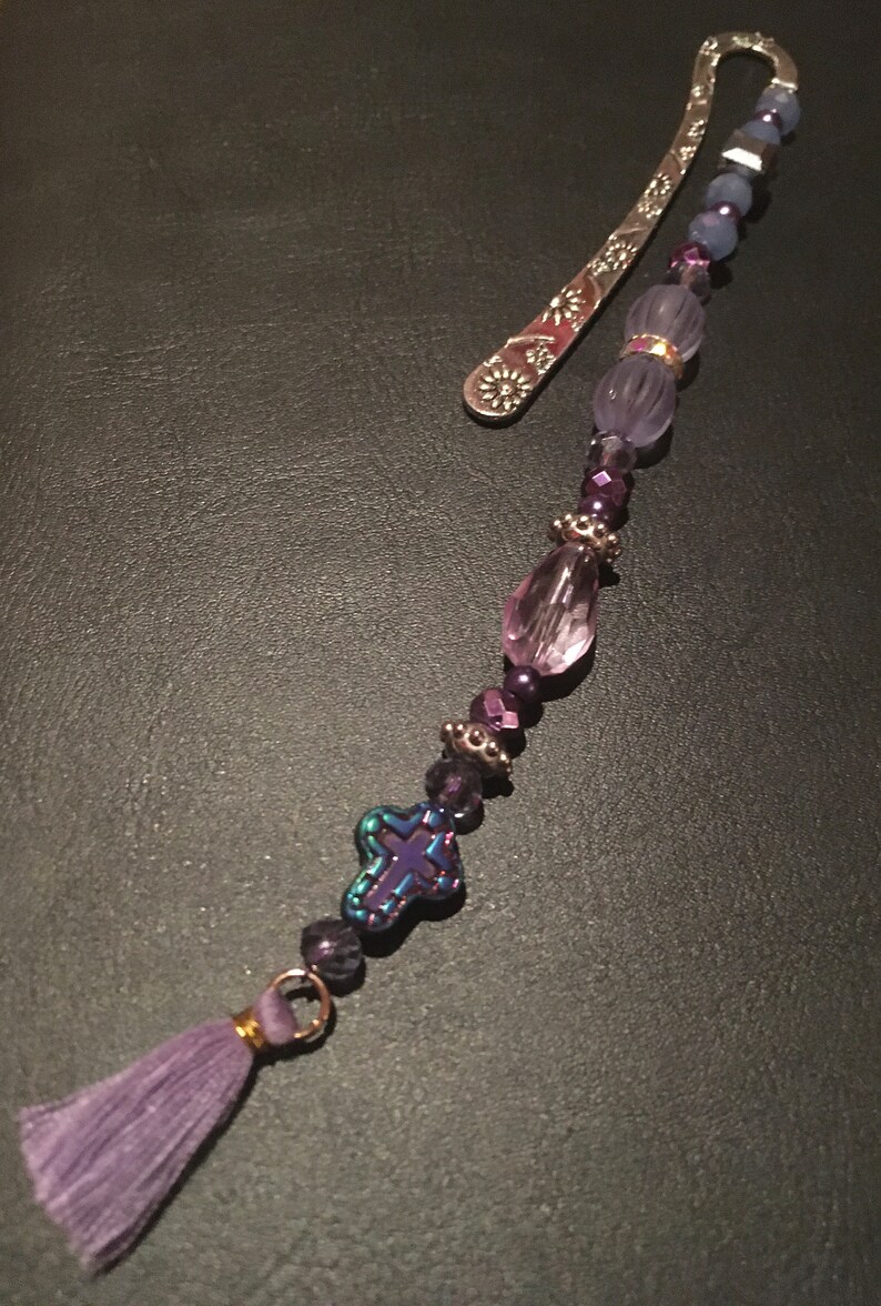 Handmade Bookmarks - Set of (4) - Purple - Bible Bookmarks - Cross ...