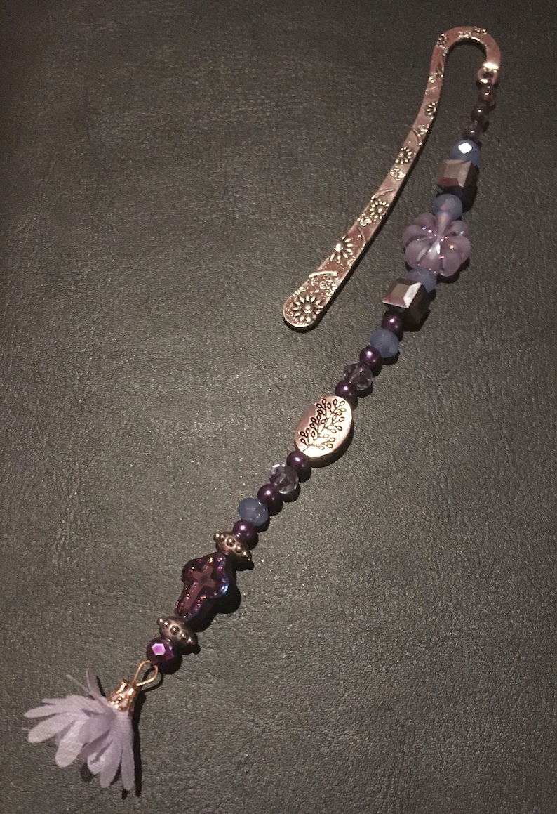 Handmade Bookmarks - Set of (4) - Purple - Bible Bookmarks - Cross ...