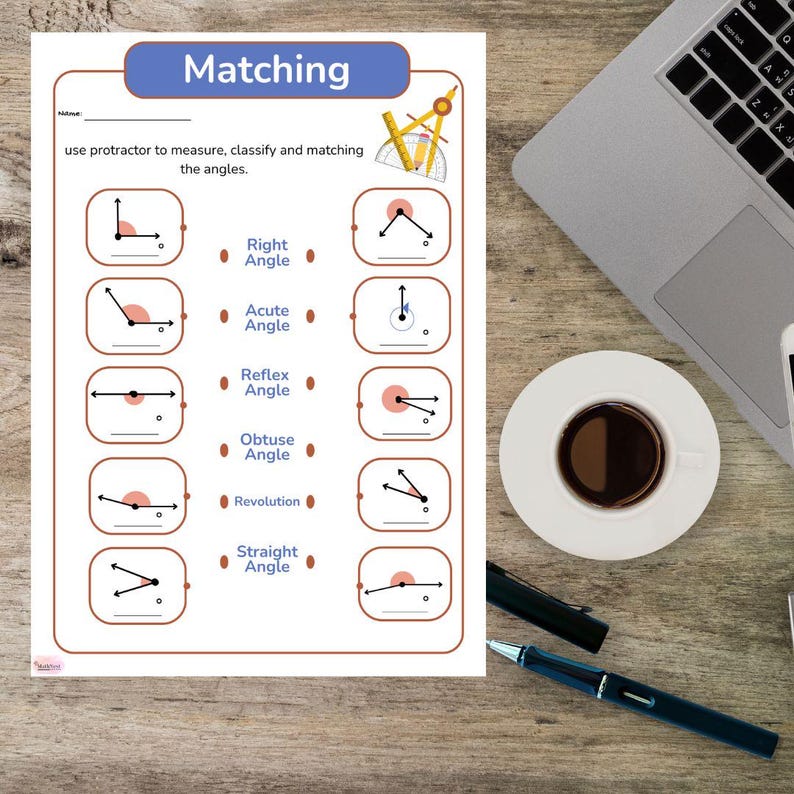 Printables Angles Worksheets, Angle Worksheet , Angle Handout, Math ...