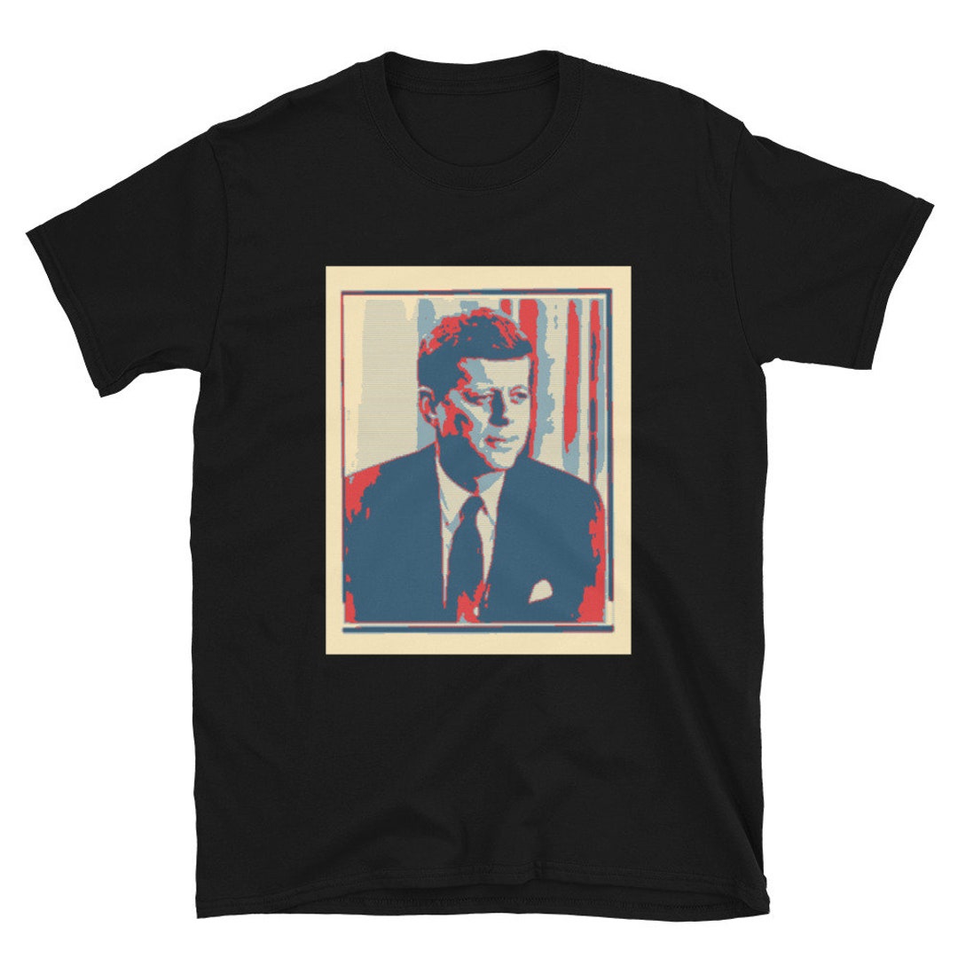 John F. Kennedy JFK Portrait Shirt, Political History Graphic Tee ...