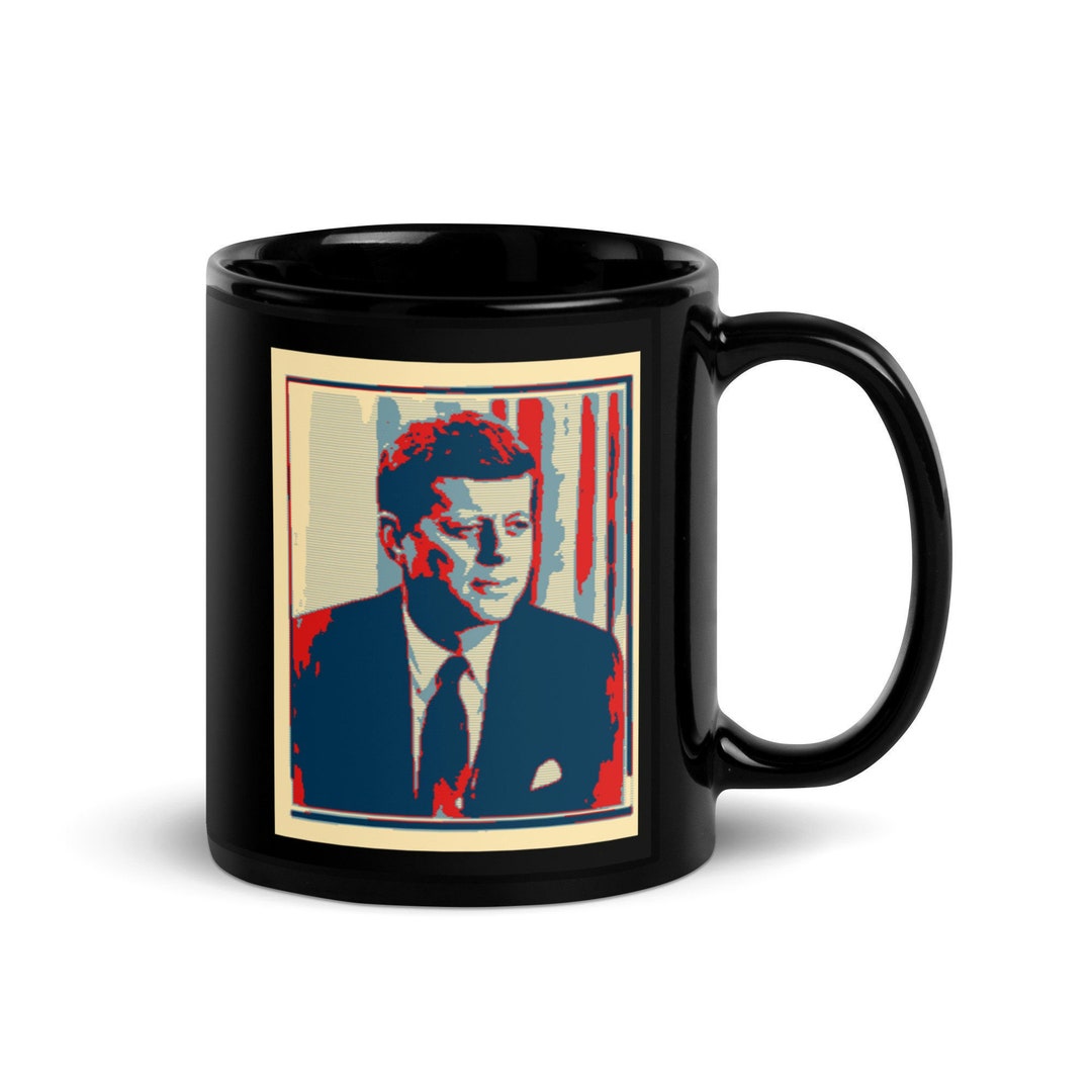 John F. Kennedy JFK Portrait Mug, Political History Graphic Coffee Mug ...