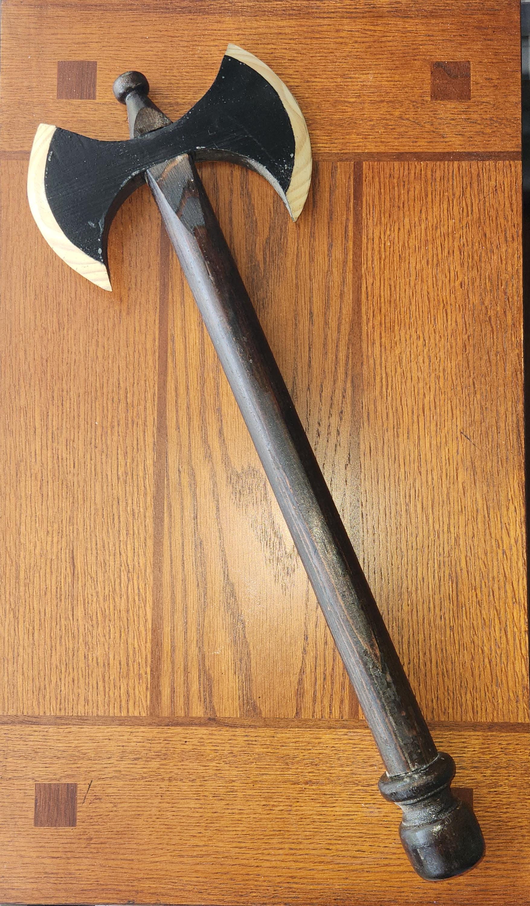 20" Wooden Double-blade Battle Axe Cosplay Renaissance Axe - Etsy