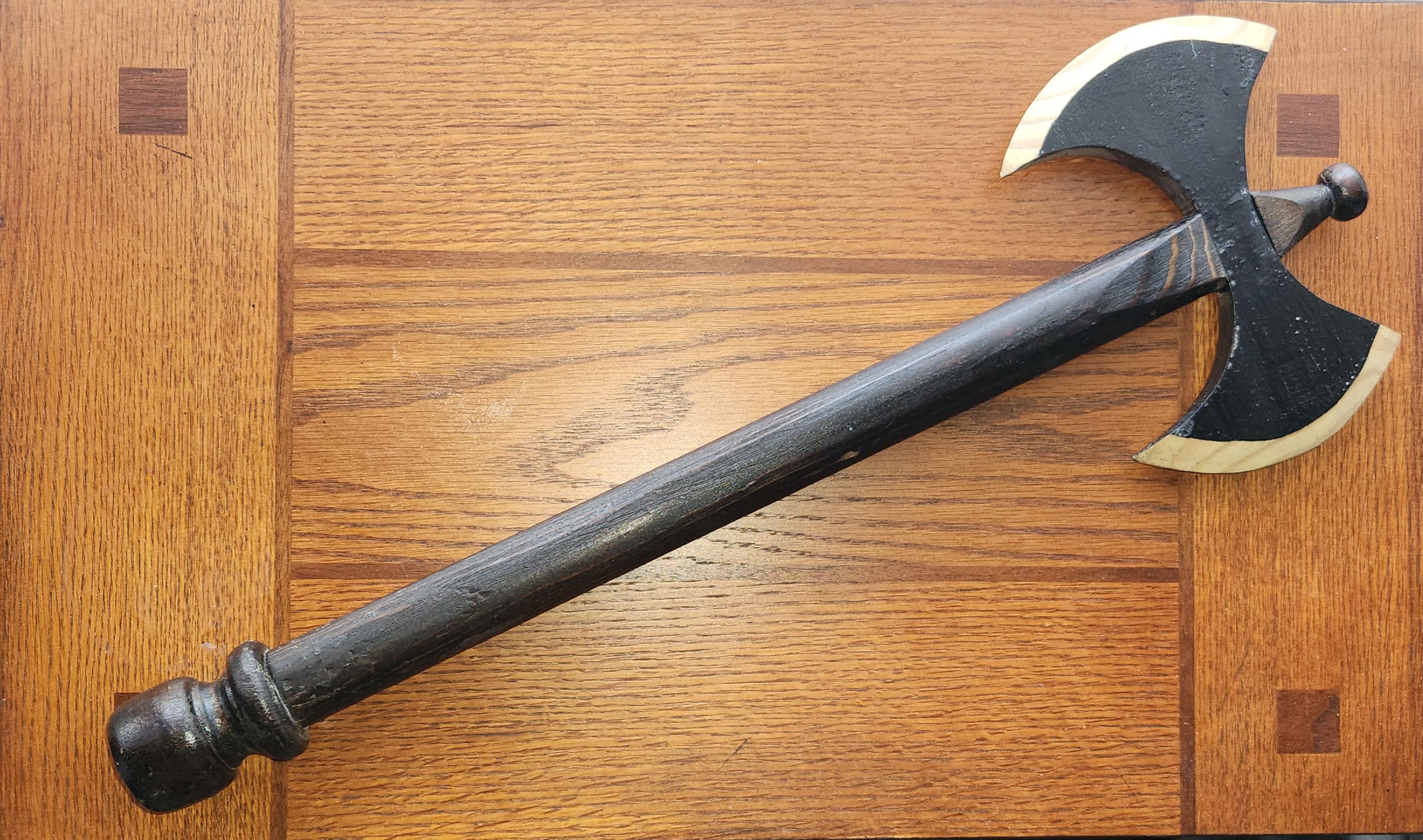 20" Wooden Double-blade Battle Axe Cosplay Renaissance Axe - Etsy