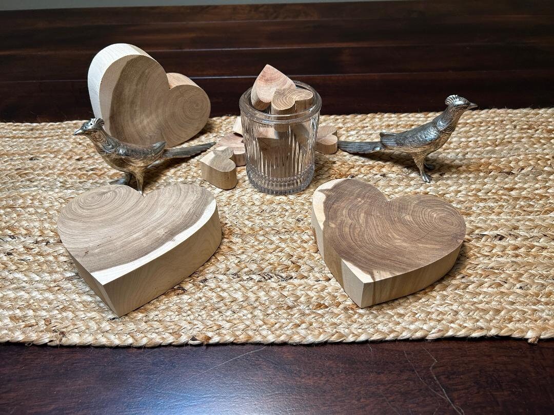 One (1) Cedar Wooden Heart | Chonky | Natural Wood Heart | Farmhouse ...