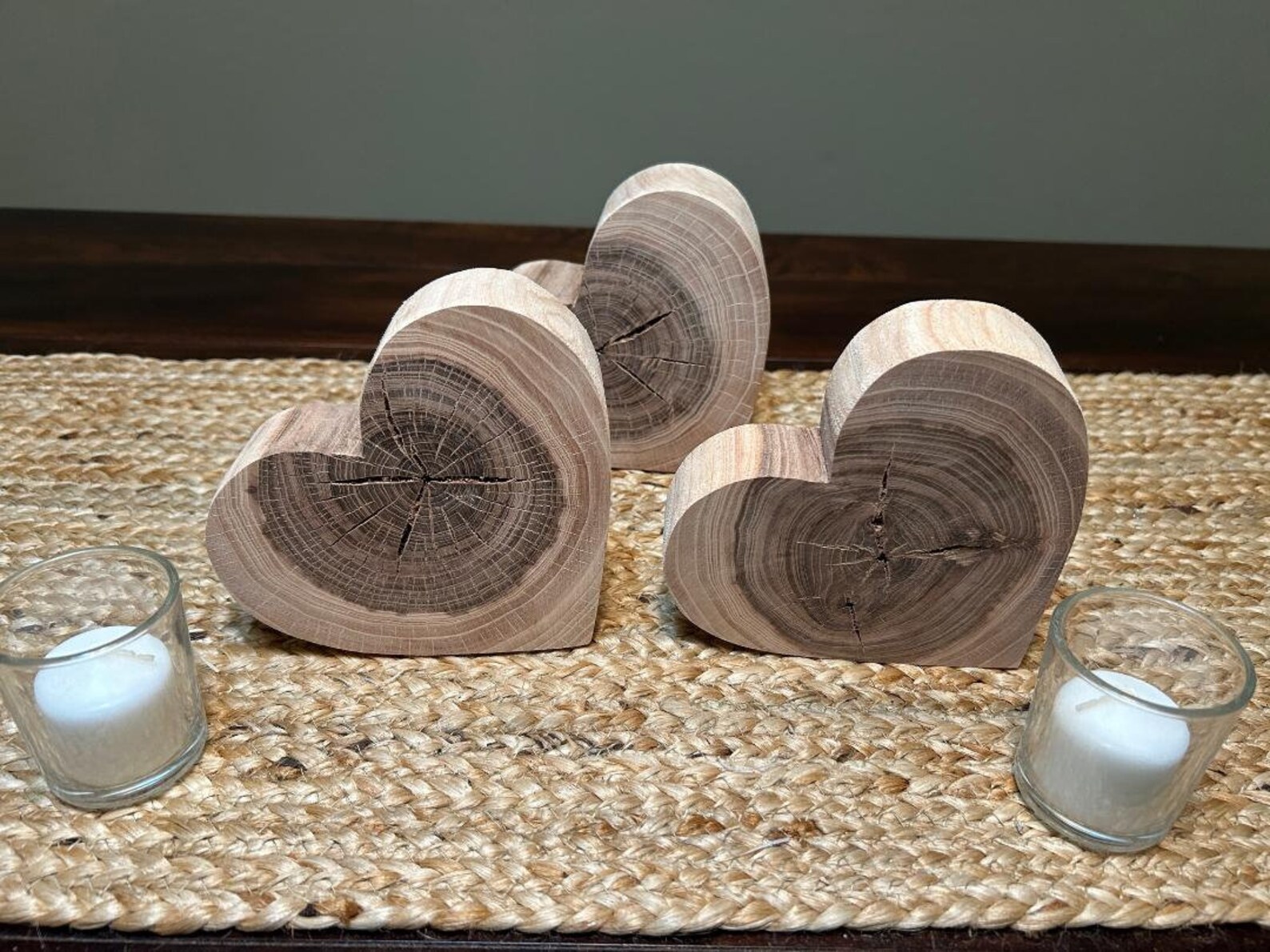 One (1) Chinaberry Wooden Heart | Persian Lilac | Natural Wood Heart ...