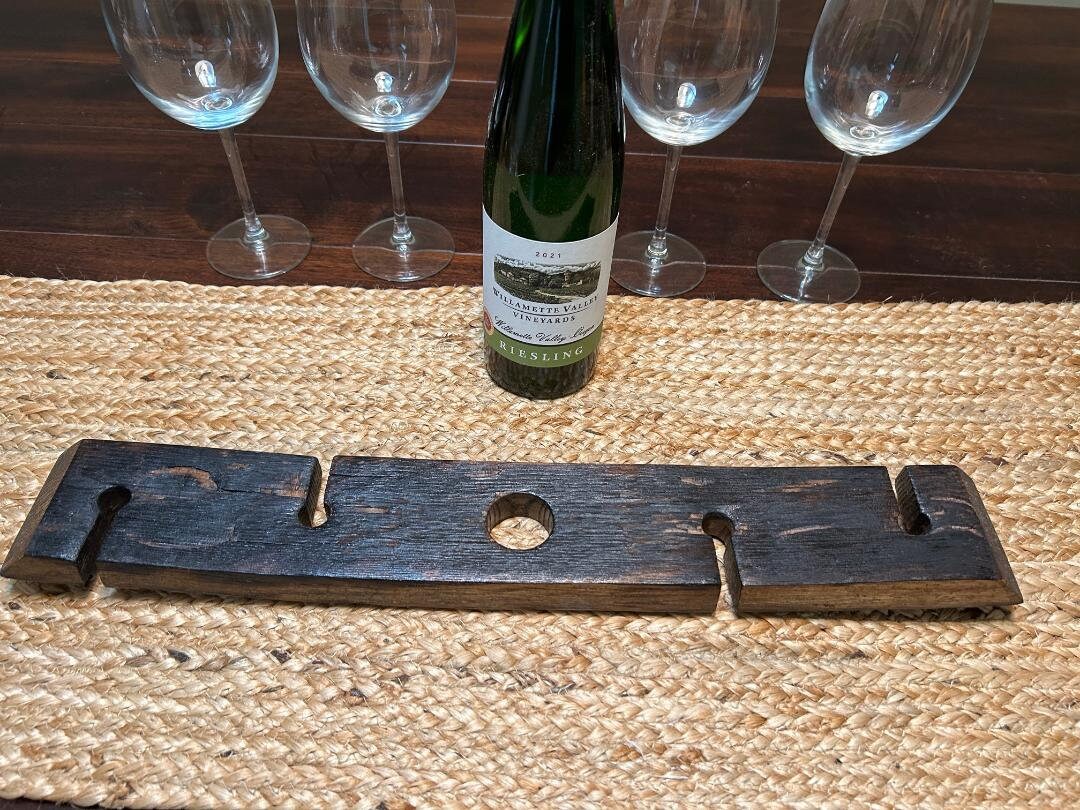 Barrel Stave Wine Butler | 4-glass Wine Caddy | Centerpiece ...