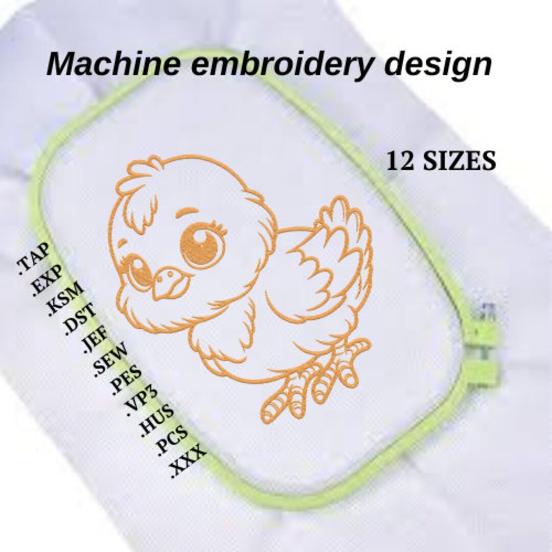 Bird Outline Embroidery Design for Machine, Digital File , Multi ...