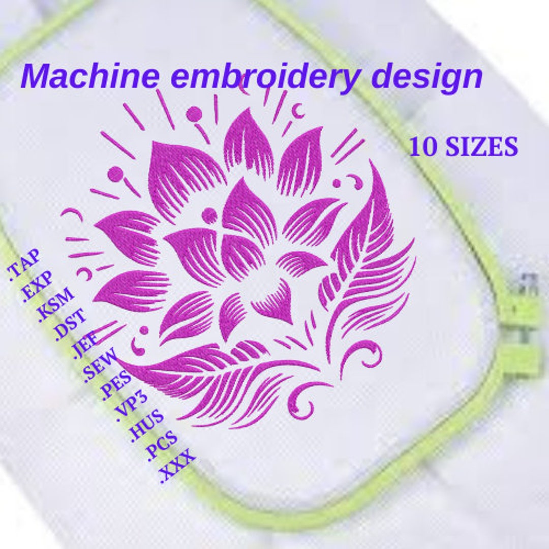 Lily Machine Embroidery Design lily Flower Embroidery Files 10 Sizes ...