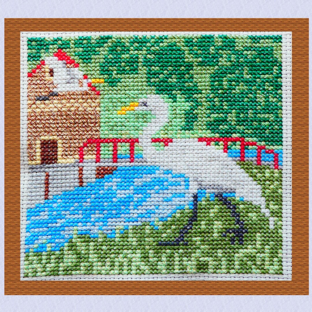 Great White Egret Cross Stitch Pattern, LDX1020, Pdf, British Bird ...