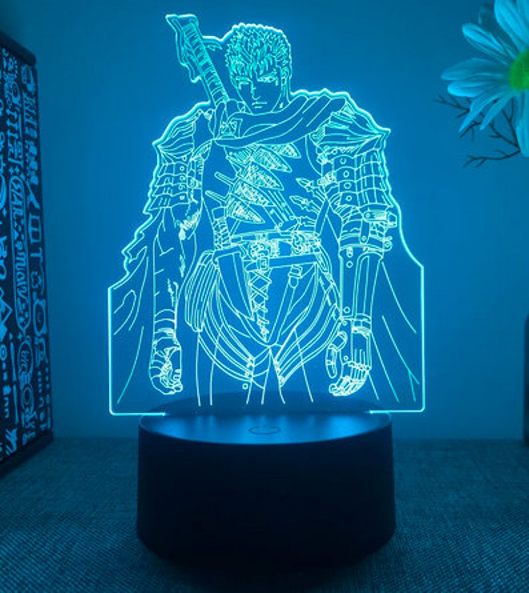 Decorative LED Night Light, Berserk, Guts, Anime - Etsy