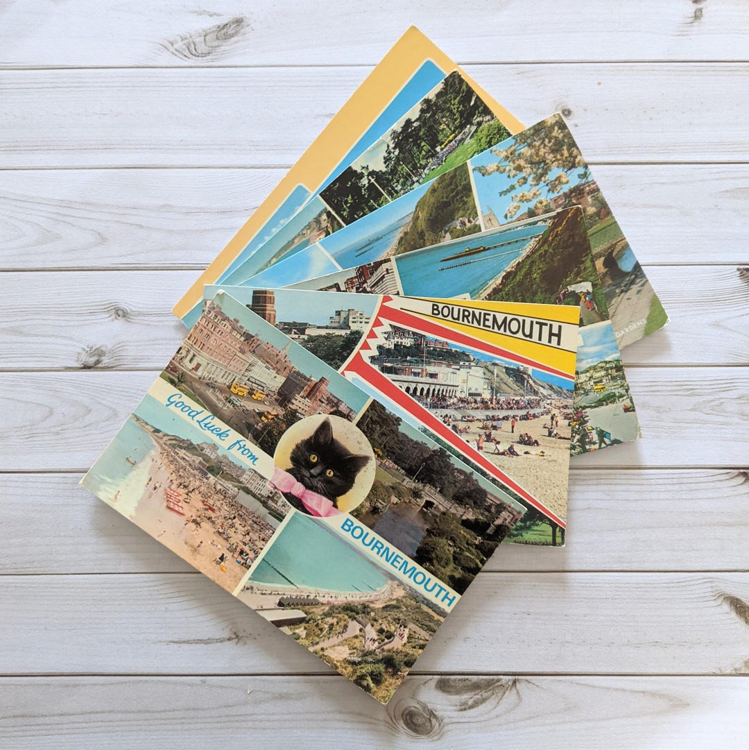 Vintage Bournemouth Postcards X 6 Used | Perfect as a Unique Gift ...
