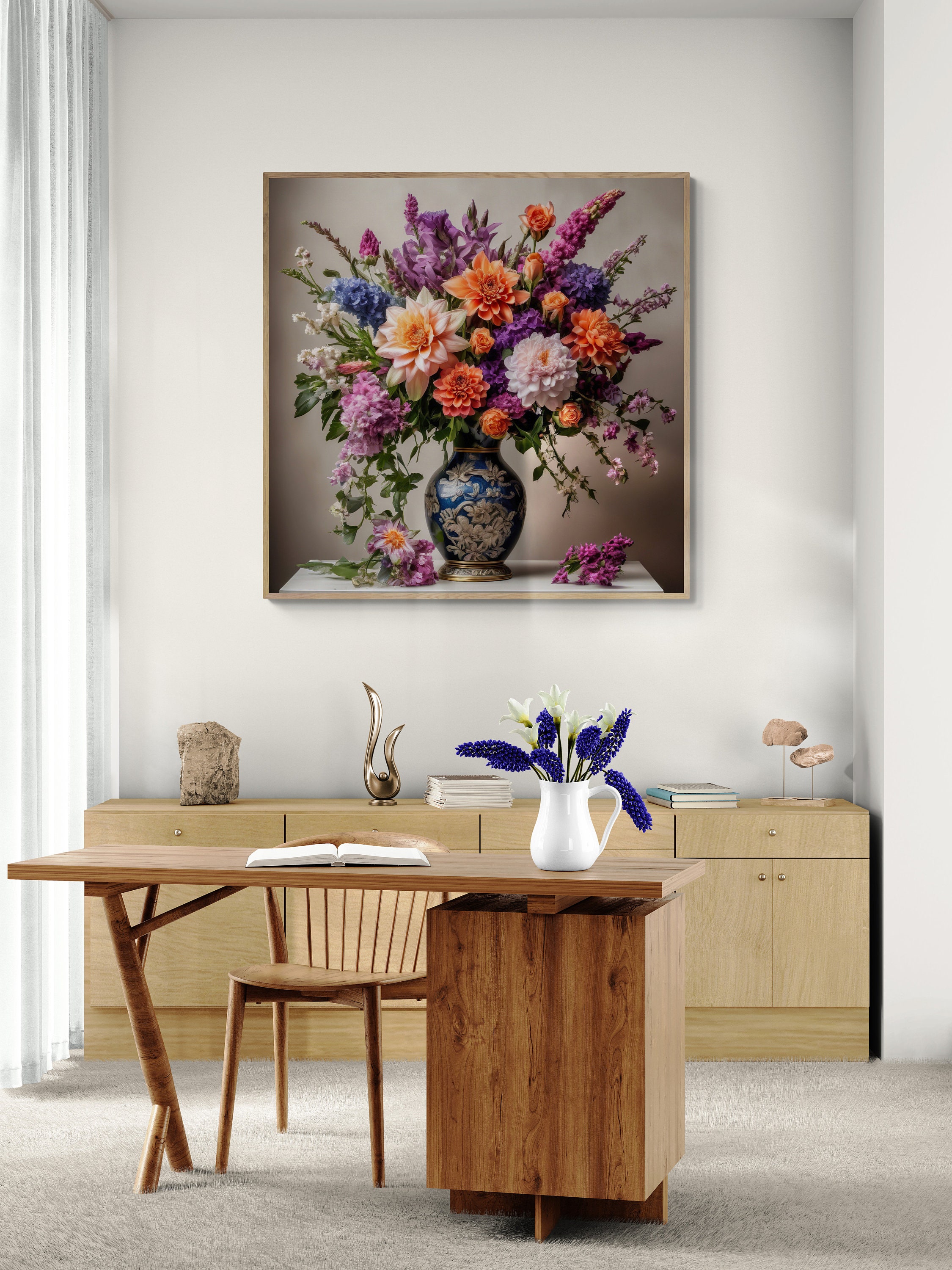 Classical Floral Arrangements, 20 Pack, Flowers in Vase, Flower Canvas ...