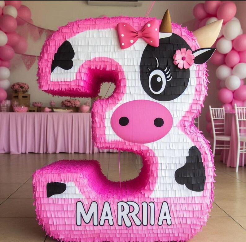 Cow Pink Birthday Piñata - Etsy