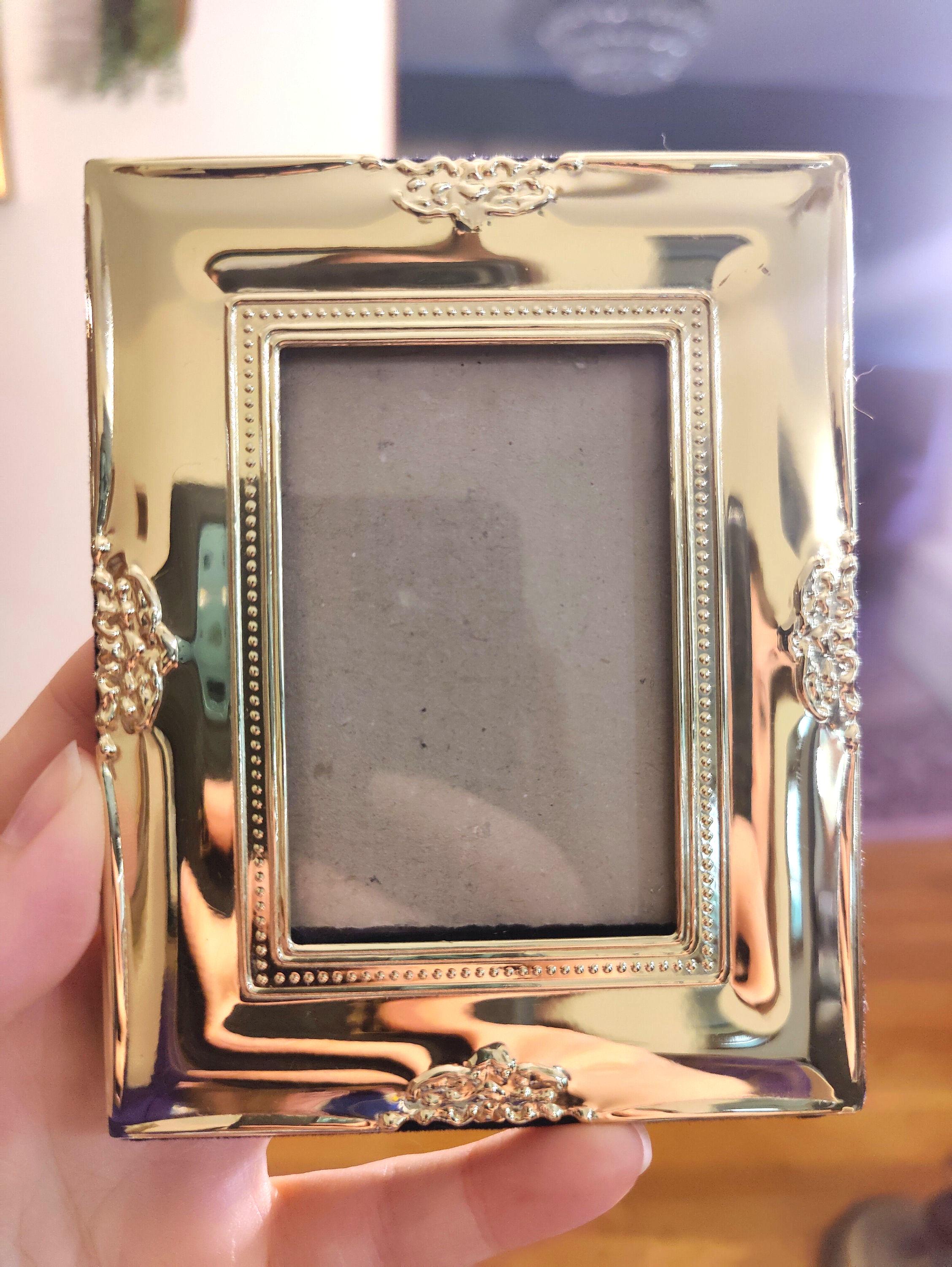YOUR CHOICE Miniature Brass Table Top Picture Frame With Real Glass ...