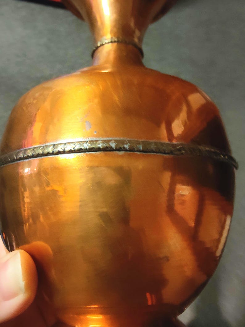 Vintage Copper Vase - Mid-century Modern Home Decor - Handcrafted ...