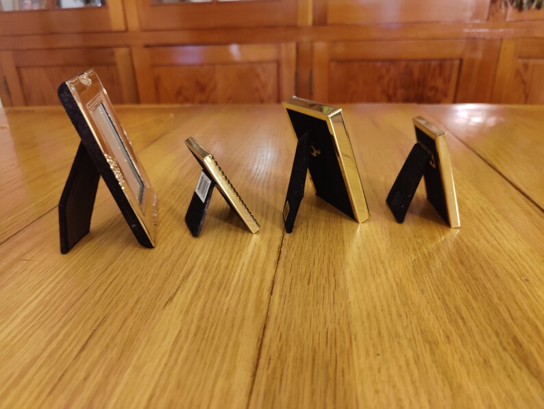 YOUR CHOICE Miniature Brass Table Top Picture Frame With Real Glass ...