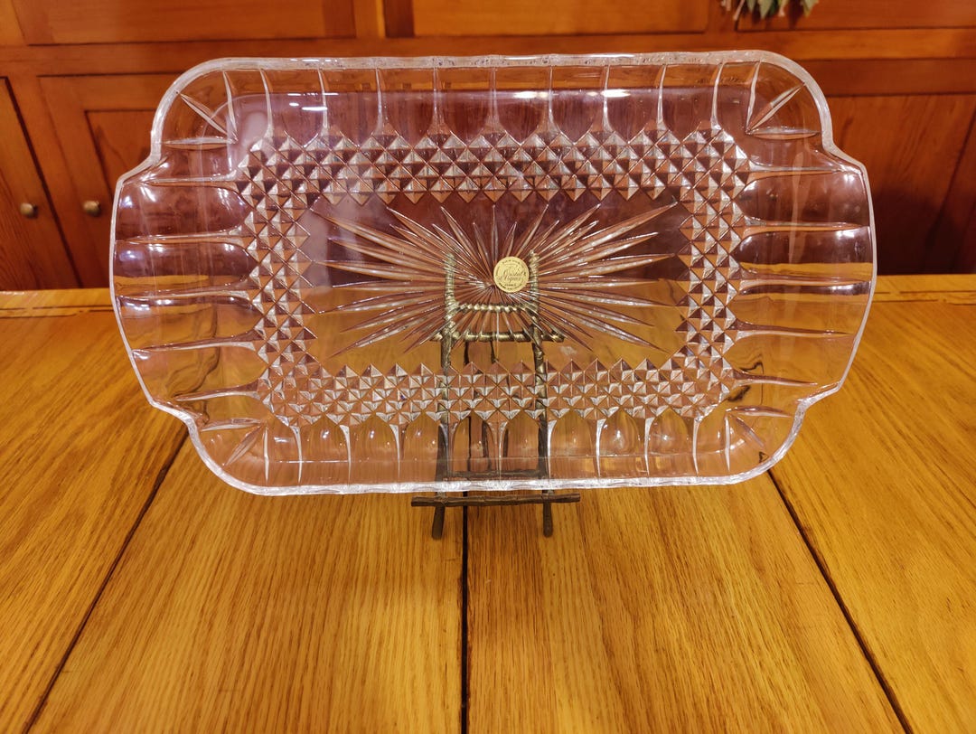 Vintage Longchamp Cristal D'arques Rectangular Serving Tray French 24% ...